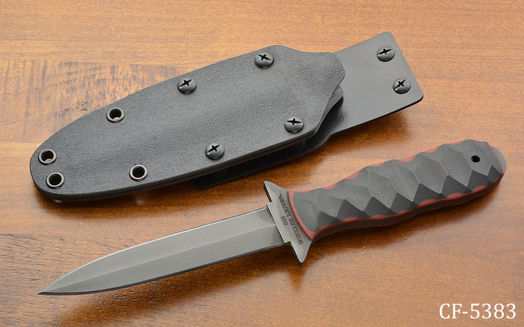 CxC Dagger - Sculpted Black & Red G10 – Nordic Knives