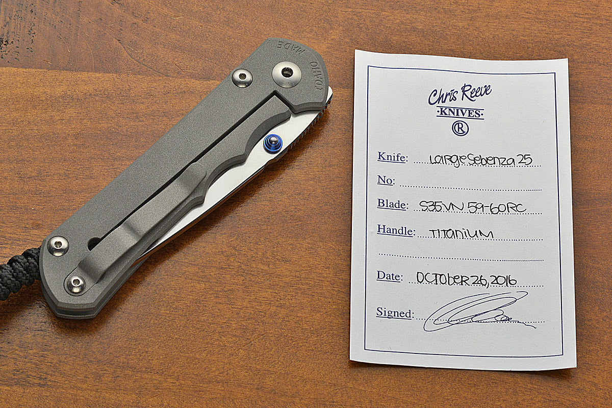Large Sebenza 25 Plain Drop Point – Nordic Knives